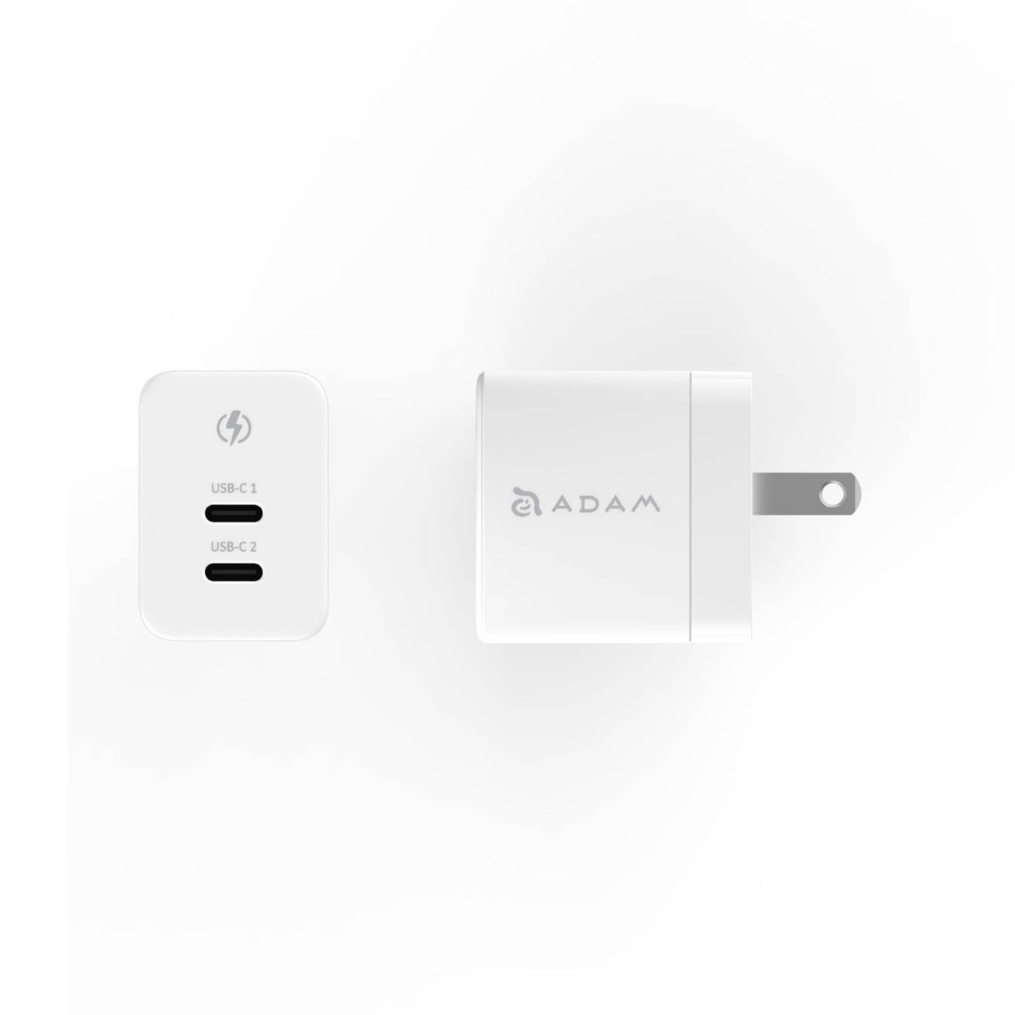 ADAM ELEMENTS OMNIA X35C GaN 35W Dual USB-C Wall Charger -White – Power ...