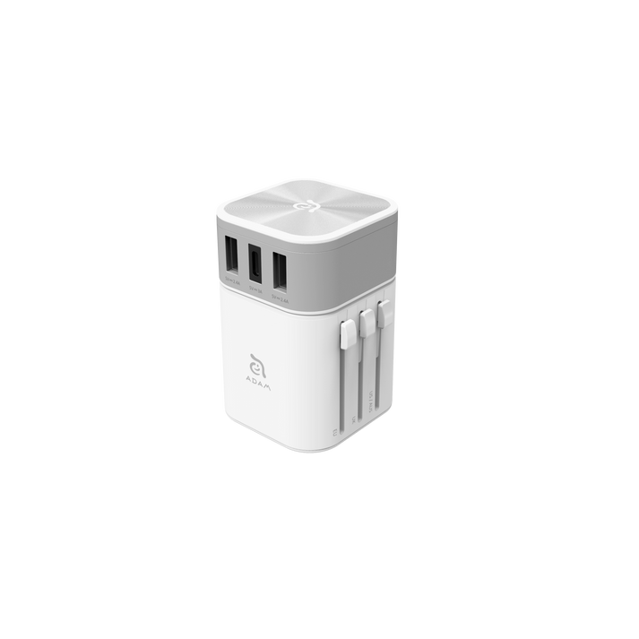 ADAM ELEMENTS OMNIA T3 Universal Travel Adapter - White – Power Mac Center