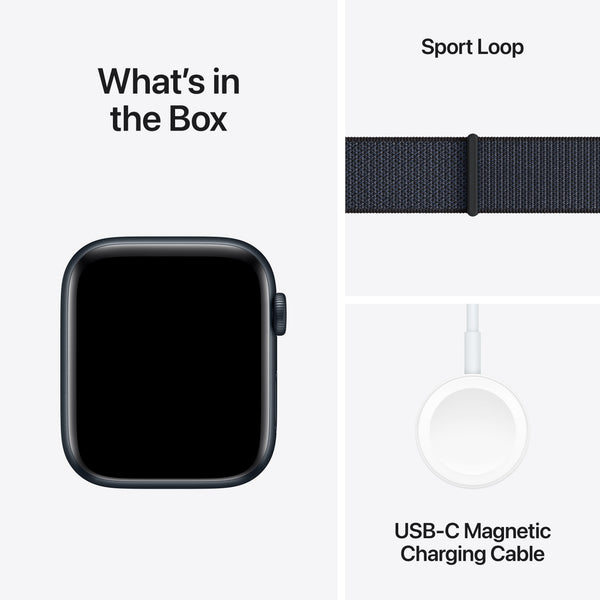 Apple Watch SE GPS 44mm Midnight Aluminum Case with Ink Sport Loop ...