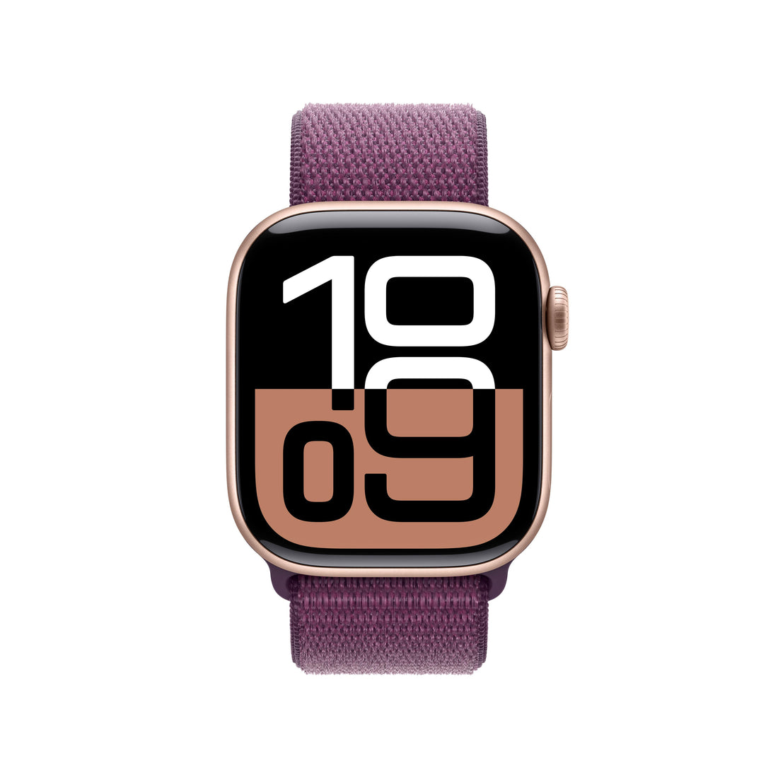 Apple Watch Series 10 GPS 42mm Rose Gold Aluminum Case with Plum Sport ...