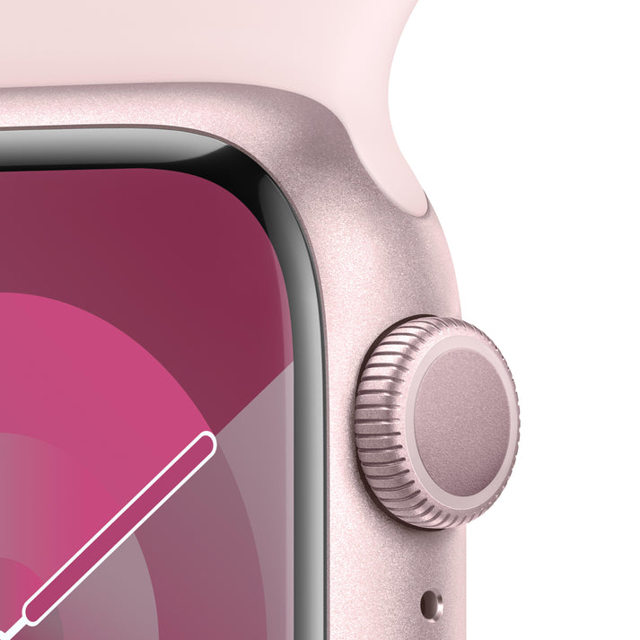 Apple Watch Series 9 GPS 41mm Pink Aluminum Case with Light Pink Sport ...