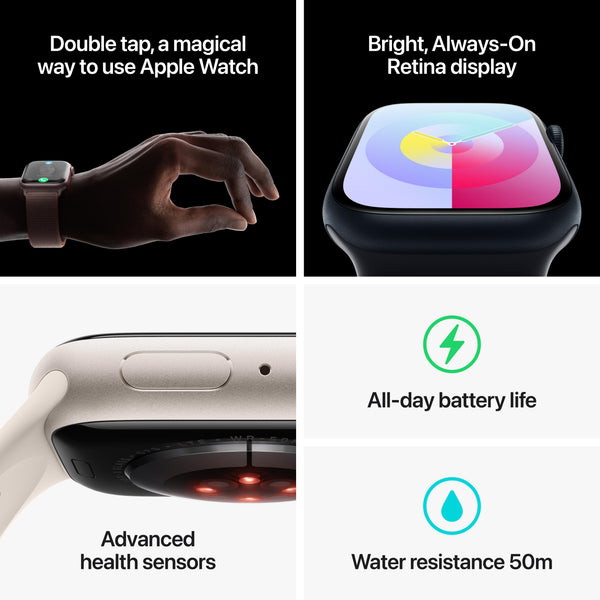 Apple Watch Series 9 GPS + Cellular 45mm Gold Stainless Steel Case wit ...
