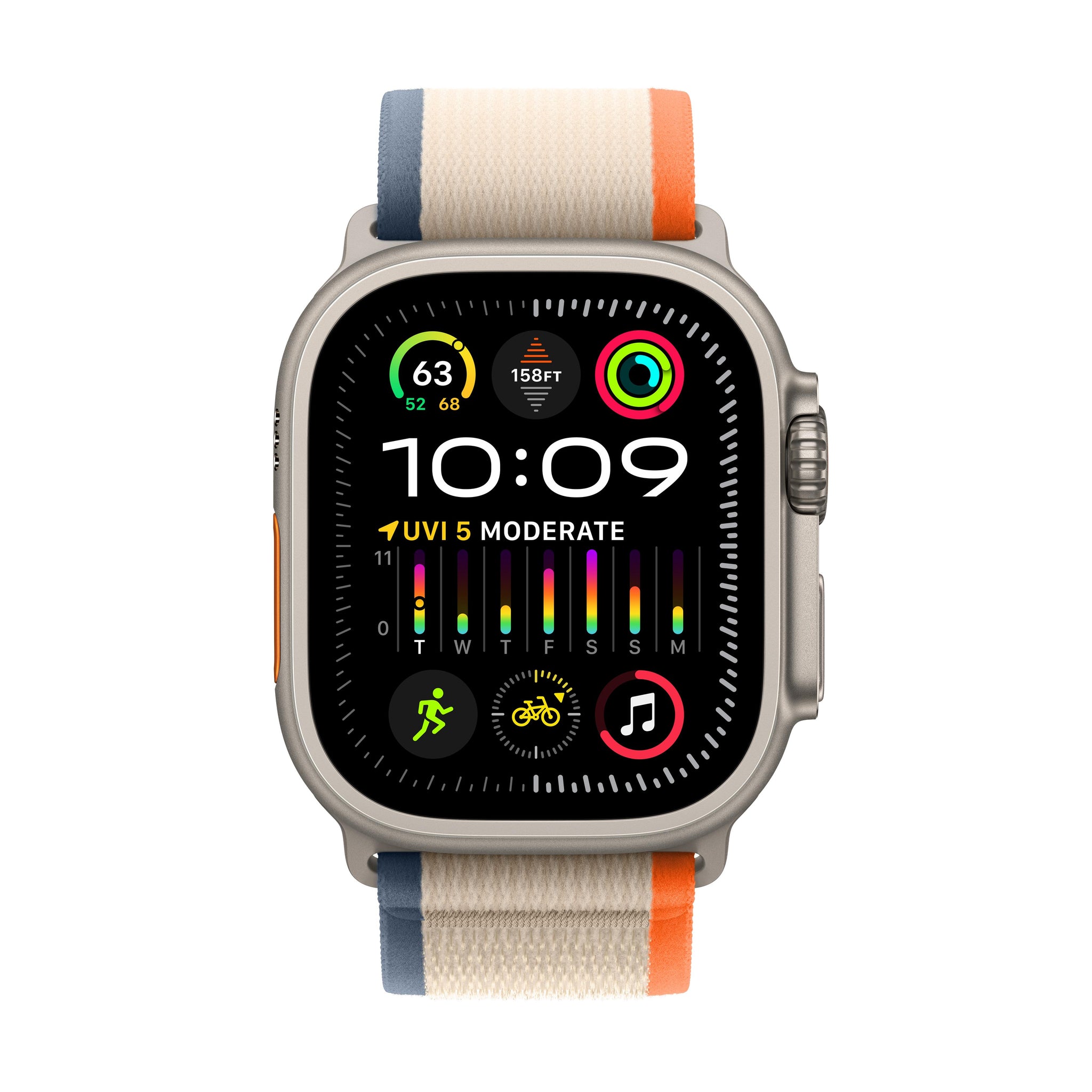Apple Watch Ultra 2 GPS + Cellular 49mm Titanium Case with Orange/Beig ...