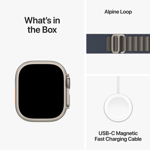 Apple Watch Ultra 2 GPS + Cellular 49mm Titanium Case with Blue Alpine ...