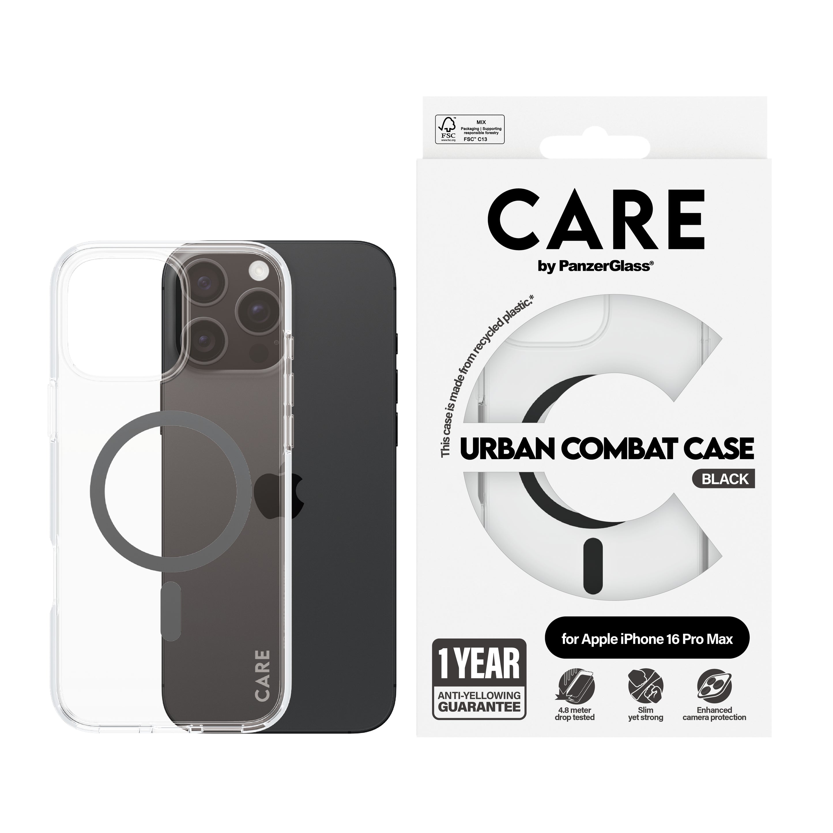 CARE BY PANZERGLASS Flagship Hard MagSafe Case for iPhone 16 Pro Max - – Power Mac Center