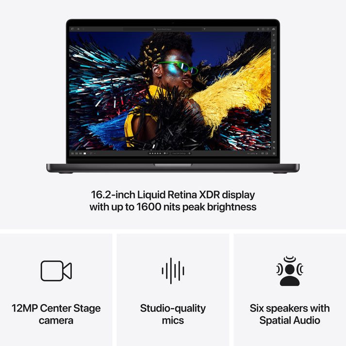 16-inch MacBook Pro: Apple M4 Max chip with 16‑core CPU and 40‑core GP ...
